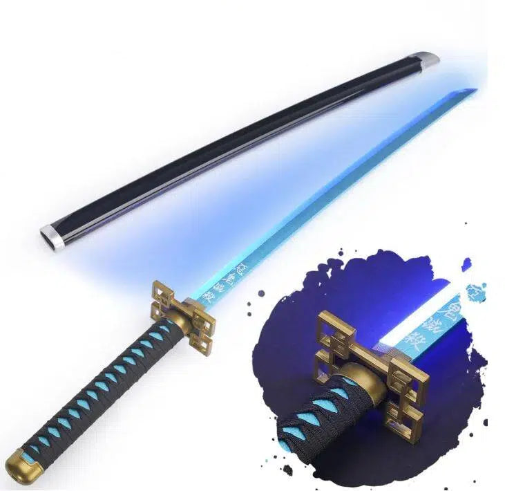 Demon Slayer Muichiro Light up Wooden Katana (Blue) G206 — Anime House ANZ