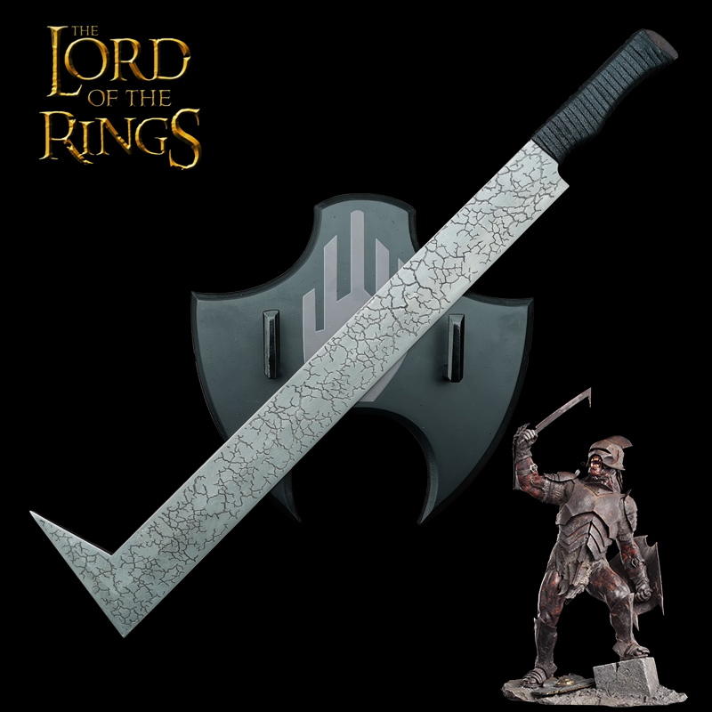 Metal Sword Uruk Hai Scimitar Sword Lord of the Rings 390 — Anime House