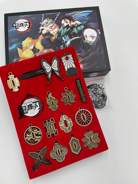 Demon Slayer Anime Wearing necklace Pendant Cosplay Charm set accessor ...
