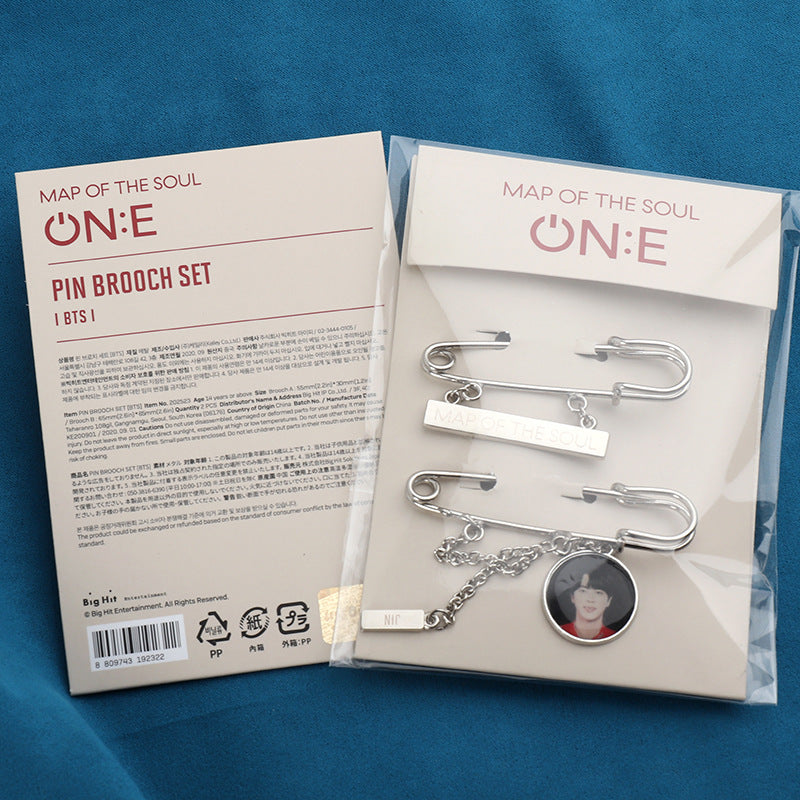 KPOP BTS MAP OF THE SOUL ON:E PIN BROOCH SET — Anime House