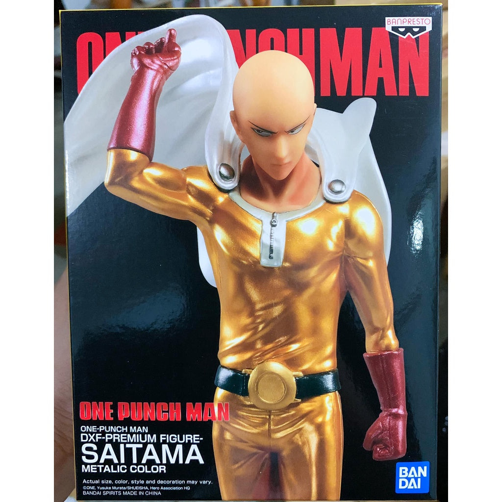 BANDAI BANPRESTO One Punch Man DXF Premium Figure Saitama (Metallic Ve ...