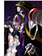 Wall Scroll - Overlord Albedo & Ainz Ooal Gown — Anime House ANZ